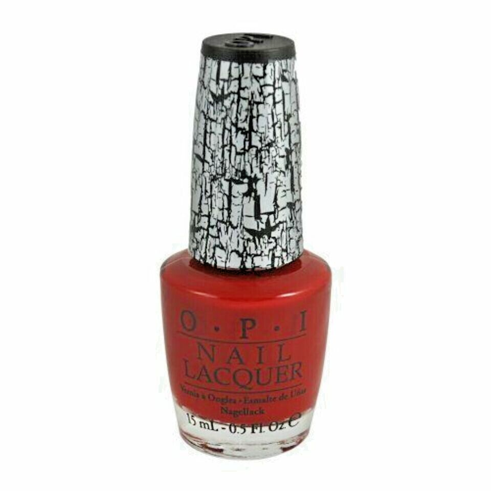 OPI SHATTER Nail Polish Lacquer Crackle Texture Color Coat .5oz RED E55 ...