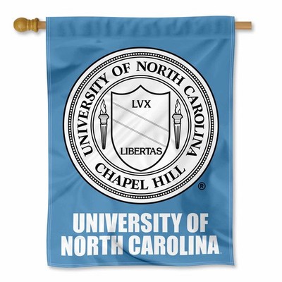 UNC Tar Heels Crest Logo Two Sided House Flag | eBay