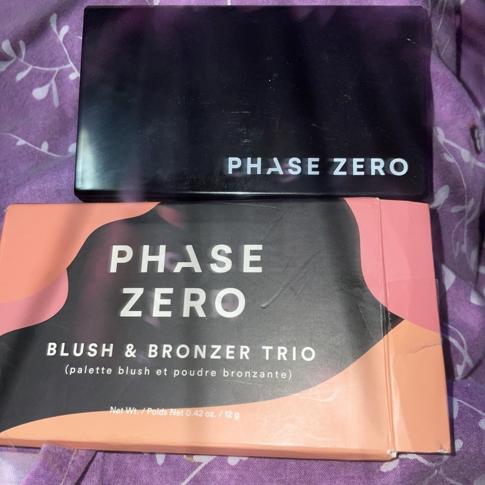 NIB Phase Zero Makeup Blusher And Bronzer Trio (MSRP:$42) Peachy Color | eBay