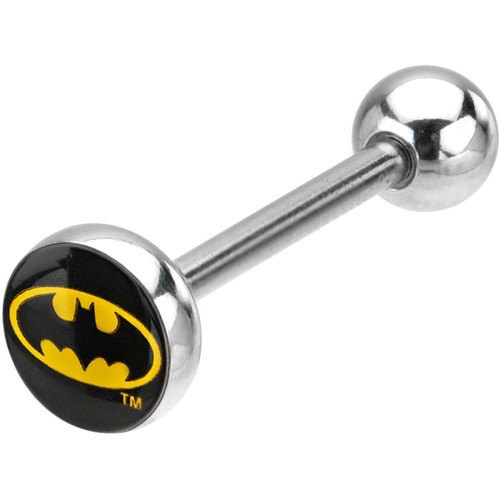 BATMAN Tongue Ring Straight Barbell (316L) Surgical Steel 14g (1.6mm) B/6/6 | eBay
