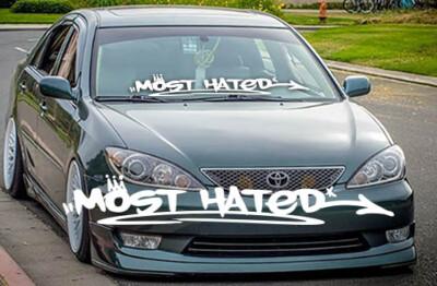 Most Hated sticker JDM slammed windshield boost window decal wagon low ...