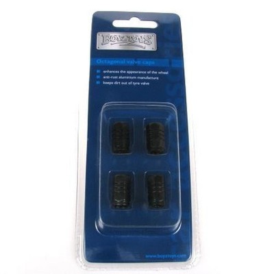 Car Motorbike Dust Valve Caps Universal Bike Motorcycle Octagonal Black ...