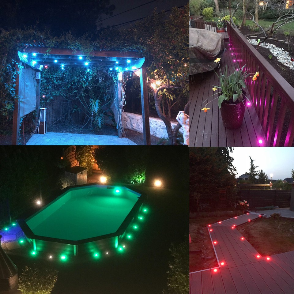 Low Voltage Φ30/31/45/61mm RGB/RGBW WIFI LED Step Stair Deck Soffit ...