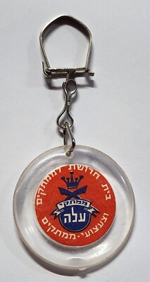 ISRAEL OLD PLASTIC ERA KEYCHAIN Candy factory ALEE TOYS & CANDY Road ...