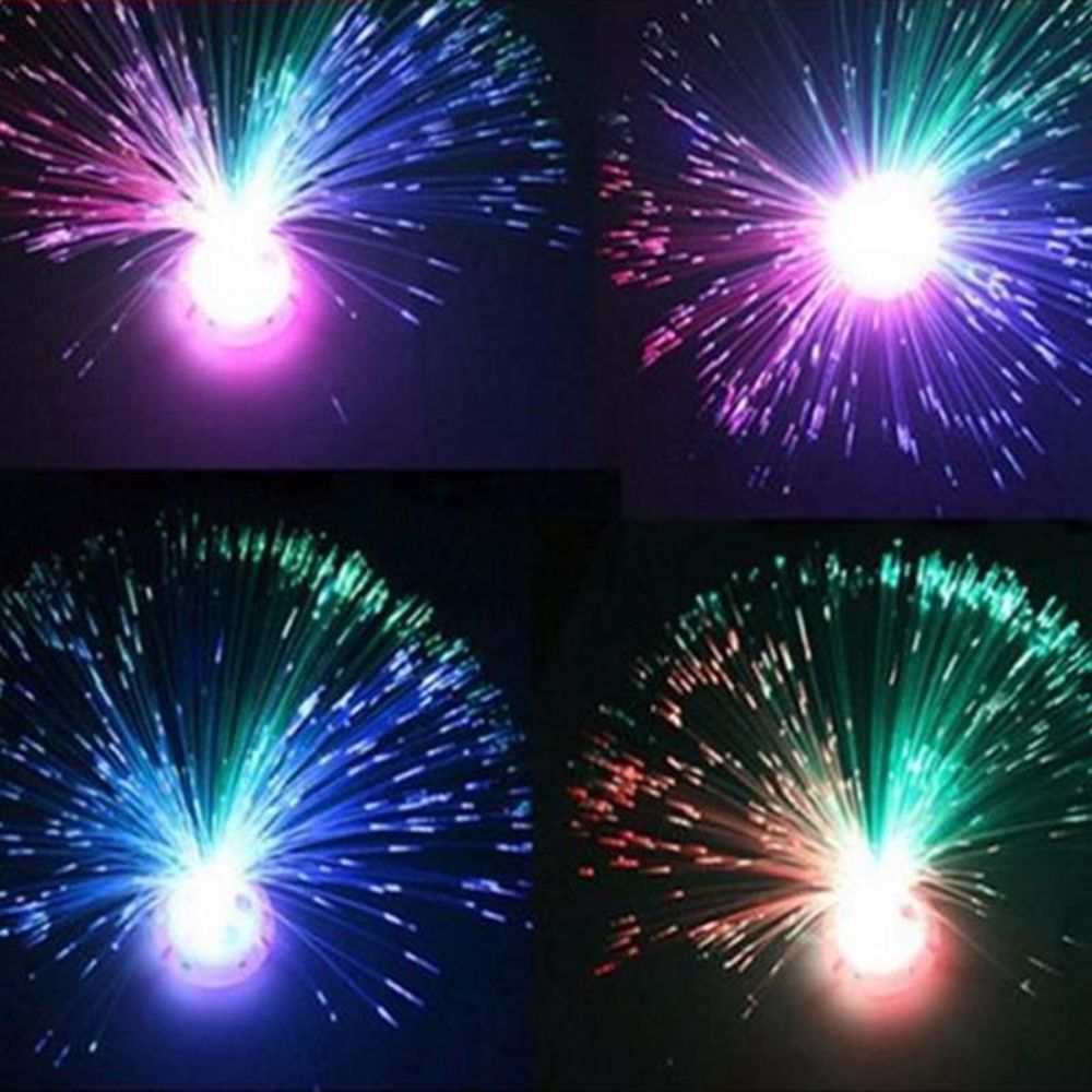 Holiday Decoration Multi Color Changing Fiber Optic Lamp Star LED Light ...