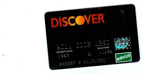 Vintage, Discover Credit Card, Exp 11 / 1998, No Signature, Mint ...