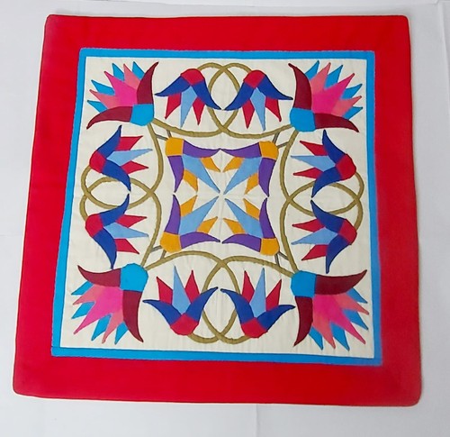 Vintage Khayamiya Egyptian Wall Hanging Hand Sewn Applique Textile Art ...