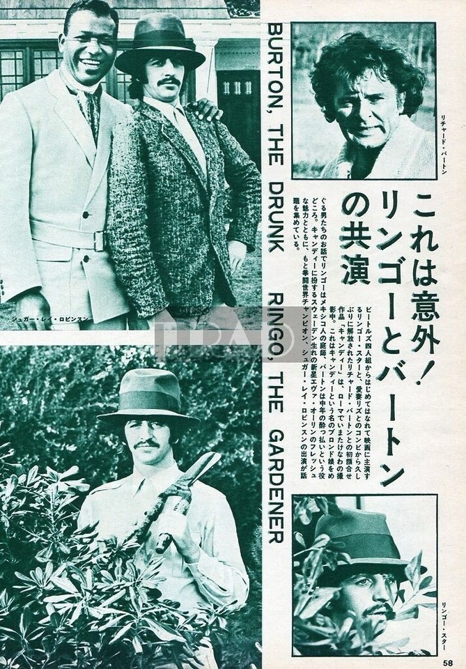 EWA AULIN RINGO STARR RICHARD BURTON Candy 1968 JPN Clipping 2-SHEETS # ...