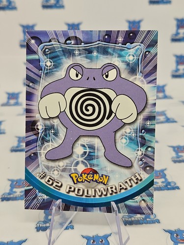 1999 Topps Pokemon #62 Poliwrath TV Animation Edition Series 1 Blue ...