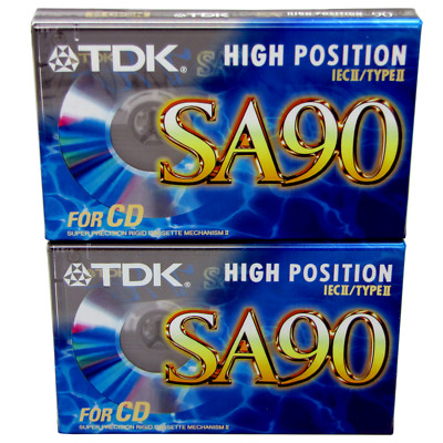 2 X TDK SA90 Type II Chrome Blank Audio Media Recording Cassette Tape NEW SEALED | eBay