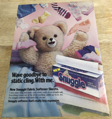 1986 SNUGGLE FABRIC SOFTENER - Vintage Magazine Ad | eBay