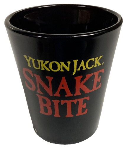 Yukon Jack, SNAKE BITE Red & Yellow Lettering on black glass Box12 ANS131 | eBay