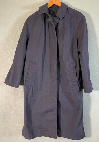 Vintage Womens US Military Canvas Raincoat 1970s Navy Blue Size 8R ...