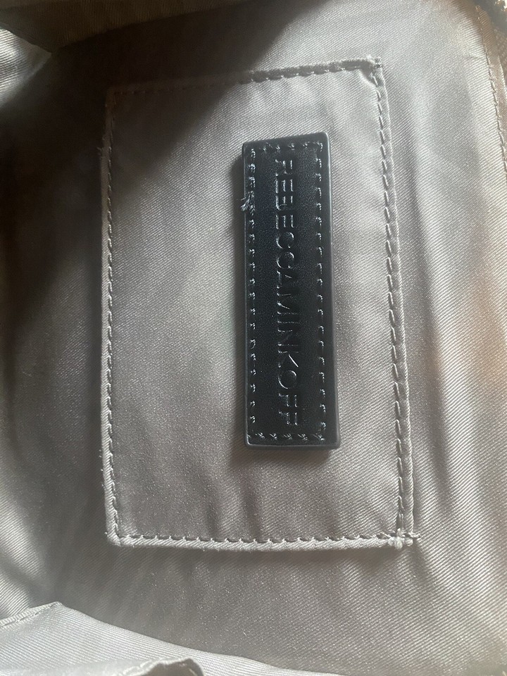 Rebecca Minkoff Gray Perforated Peace Sign Box Top Handled Crossbody ...