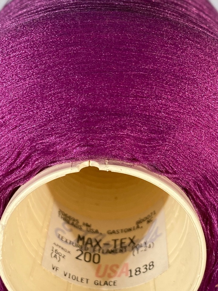 ThreadsUSA Max-Tex Tex-24 Polyester Serger Thread 16oz Cone VF Violet ...