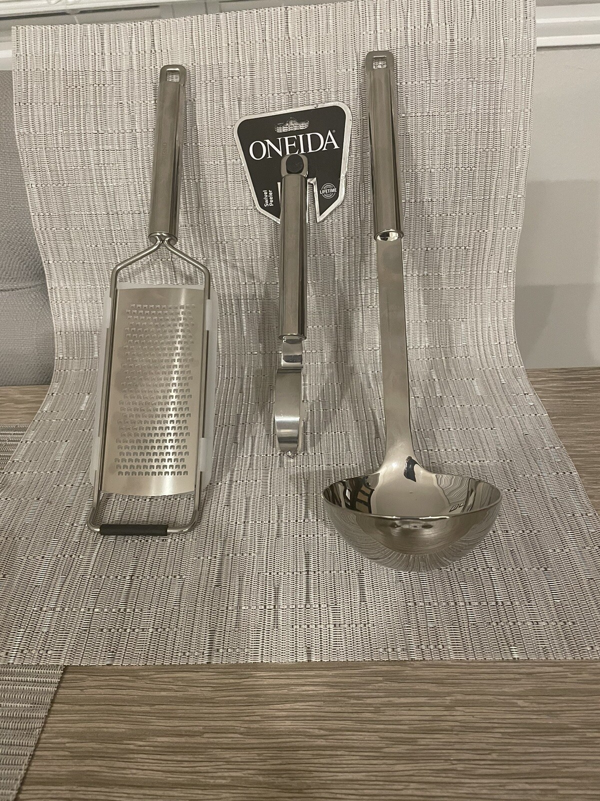 Oneida Cooking Utensils - 3 Pcs. Grater, Peeler & Ladle . | eBay