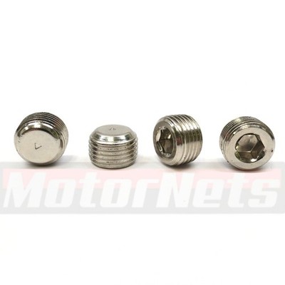 1/2" NPT Plugs Allen Head Chrome NPTF 1/2 inch in Pipe Thread Intake ...