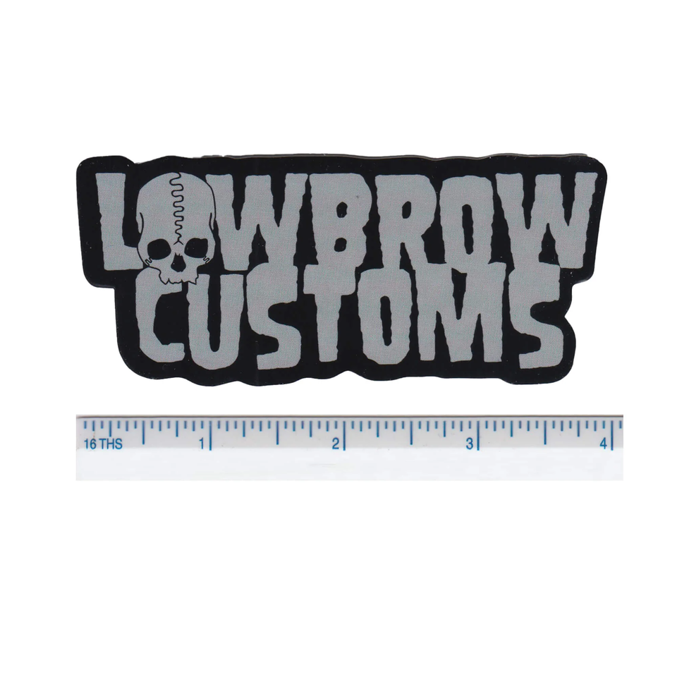 Lowbrow Customs Logo Sticker - Black/Grey | eBay