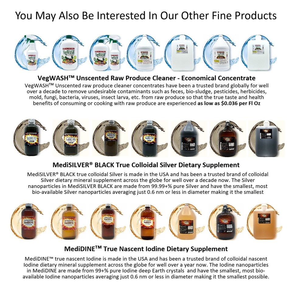 MediSILVER® BLACK Immunity Booster Diatomic True Colloidal Silver AgNP ...