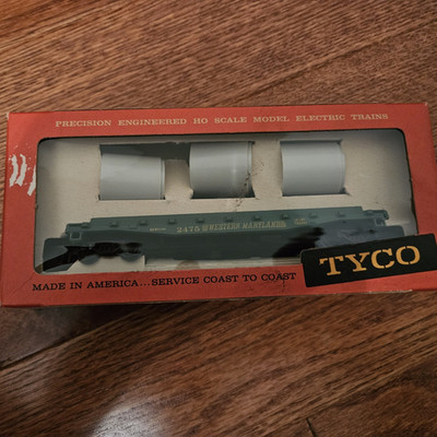 TYCO HO Scale Southern Railway Skid Flat Car w/ Culvert Pipe Load T331C:229 –Box | eBay