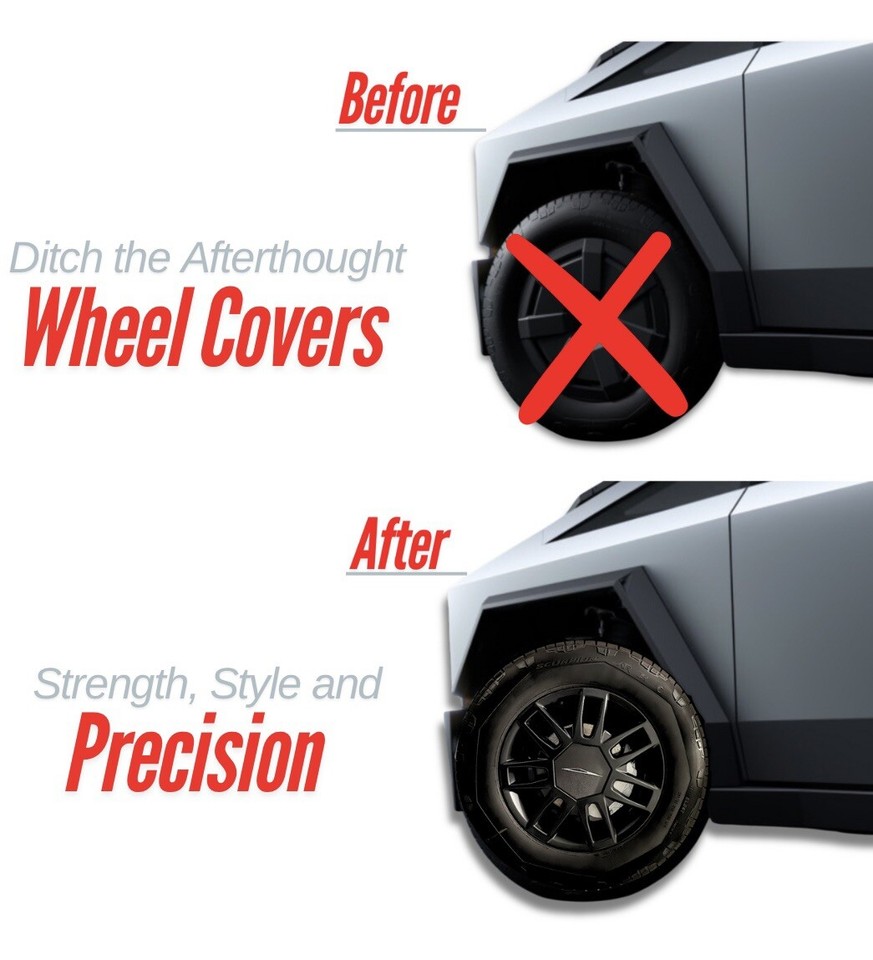Premium Core Wheel Center Hubcaps for Tesla Cybertruck | eBay