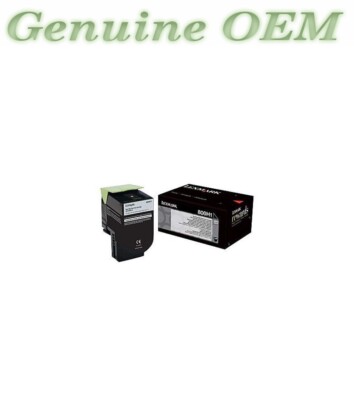 80C0H10 Original OEM Lexmark 800H1 Toner, Black High Yield Genuine ...