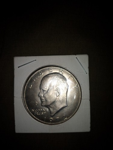 1972 President Eisenhower One Dollar Coin. NO Mint Mark. Great ...