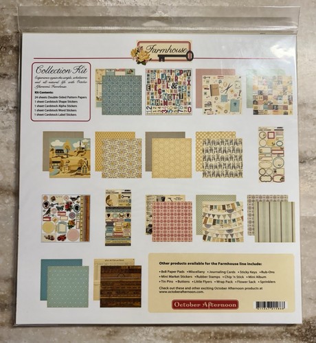 October Afternoon *FARMHOUSE* 12x12 Paper Collection Kit 22-Pc w ...