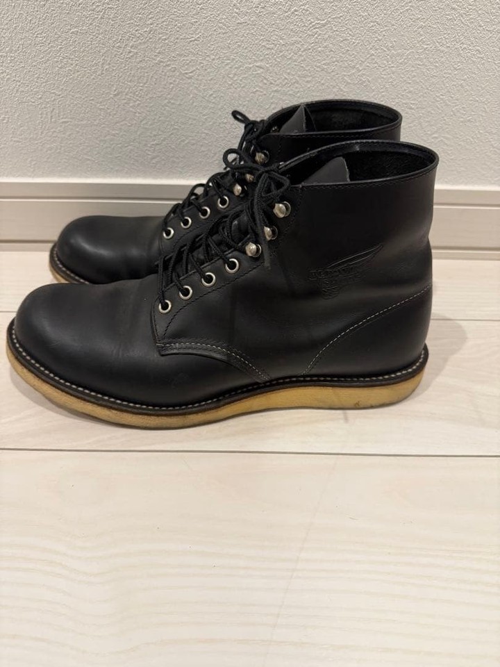 Red Wing Men's US11 D Work Boots 8165 Black Leather Plain Toe Irish Setter Used | eBay