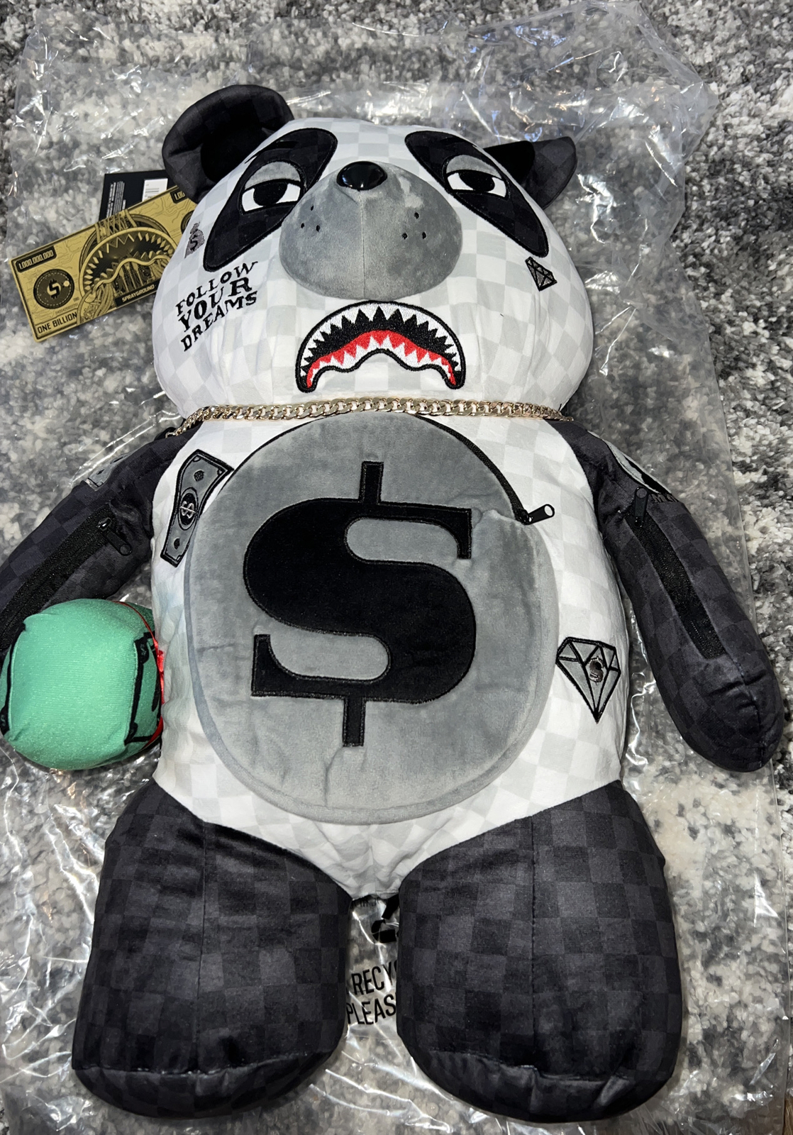 SPRAYGROUND LIMITED EDITION MONEY BEAR TEDDY BEAR PANDA PANDA | eBay