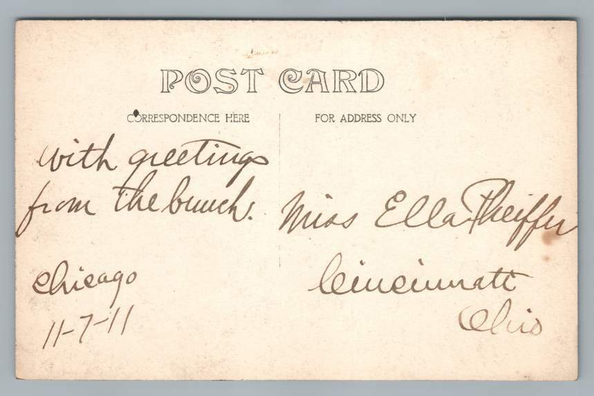 Gruff-Looking Man CHICAGO Antique Illinois RPPC Portrait Photo Postcard ...