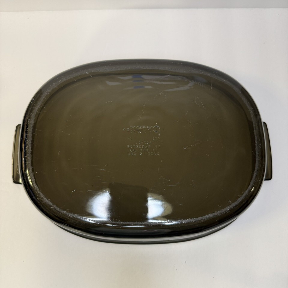 Vintage Pyrex Brown/Amber 12x8.5x3” Oval Casserole/Baking Dish Glass ...
