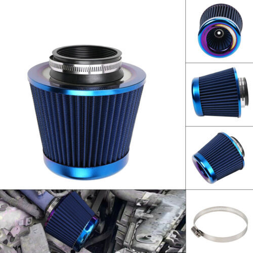3"76mm Inlet Cold Air Intake Cone Replacement Washable Clamp-On Dry Air ...