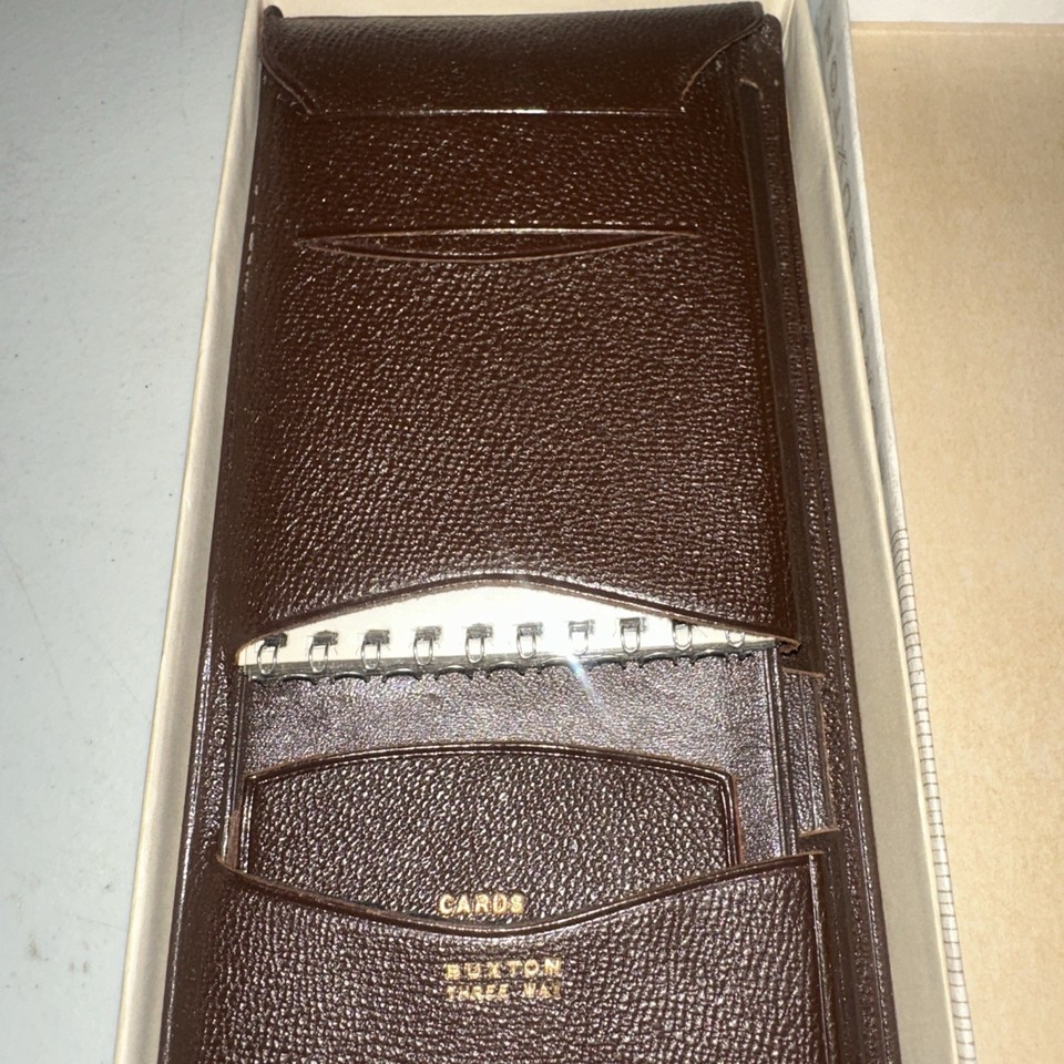 Vtg Lord Buxton Brown Convertible Wallet - Bifold - New In Box Morocco ...