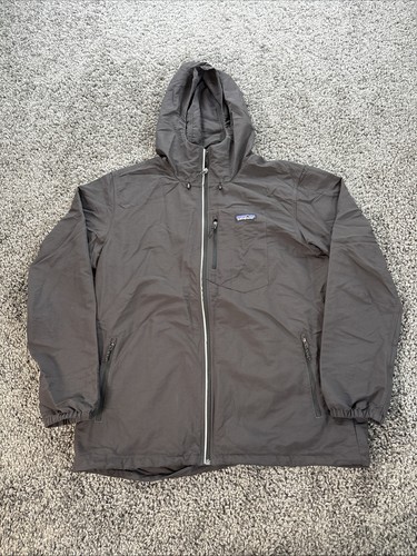 Patagonia Tezzeron Jacket Mens Size Large Black Hooded Soft Shell ...