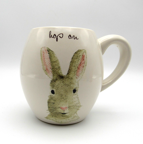 RAE DUNN ARTISAN COLLECTION BY MAGENTA EASTER BUNNY RABBIT “HOP ON” MUG ...