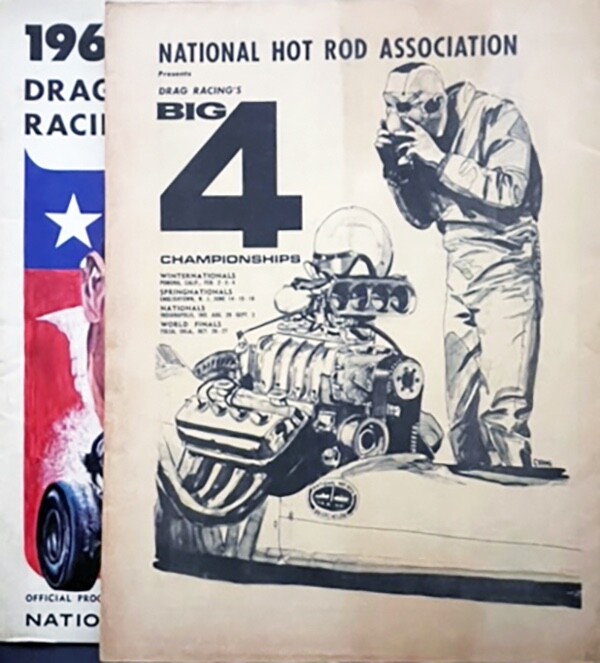 VRHTF VINTAGE NHRA ORIGINAL 1968 US NATIONALS ANNUAL PROGRAM WITH ENTRY ...