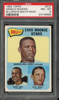 1965 Topps Baseball #537 Angels Rookies Lopez May Roof PSA 8 | eBay