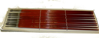 SOLO HORTON SABLE ROUND ARTIST #10 SIGN WRITER LETTERING Brushes DOZEN ...