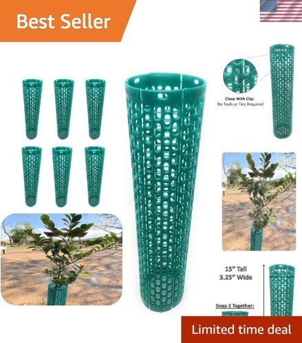Expandable Plant Guard Tubes - 6-Pack Green Protection for Saplings ...