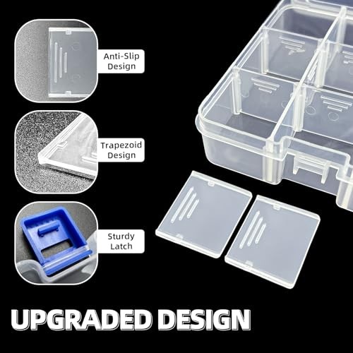 Plastic Organizer Container Storage Box Adjustable Divider 18Grid-2pcs ...
