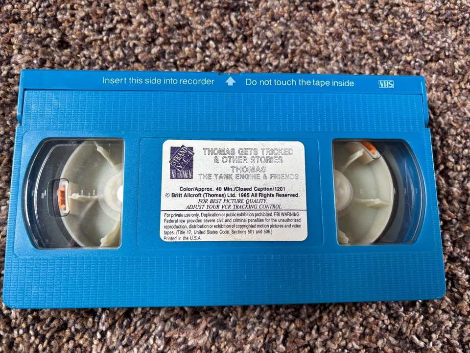 Thomas Gets Tricked VHS 1st Edition 1990 BLUE TAPE! Friends Engine Train Tank 95492120138| eBay