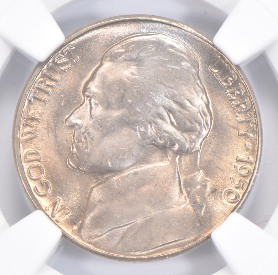 1950-D MS66 5FS FULL STEPS Jefferson Nickel NGC Graded Special Label ...