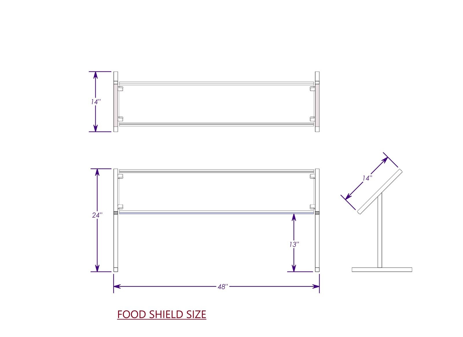 Portable Food Shield / Sneeze Guard 48in | eBay