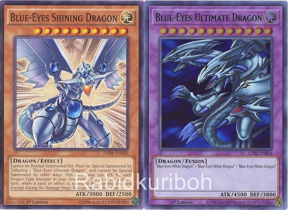 Red Eyes Darkness Dragon Vs Blue Eyes Shining Dragon