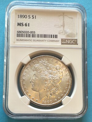 1890-S Morgan Silver Dollar MS61 | eBay
