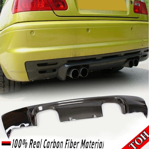 Real Carbon Fiber Rear Bumper Diffuser Lip for BMW 3Series E46 M3 Coupe ...