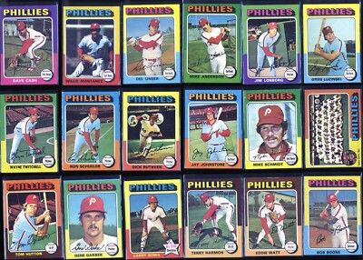 1975 Topps Phillies Partial Team set Schmidt Bowa Boone Luzinski | eBay