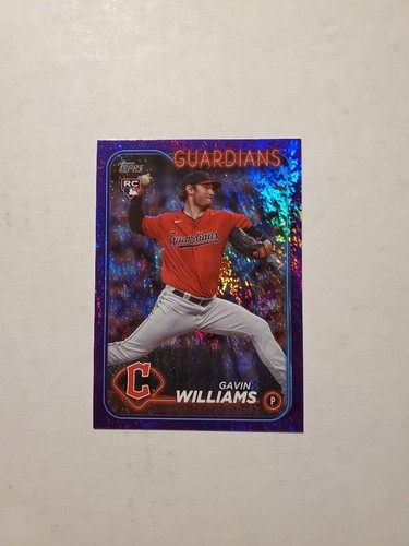 2024 Gavin Williams Topps Series 1 Purple Foil RC 605/799 Guardians ...