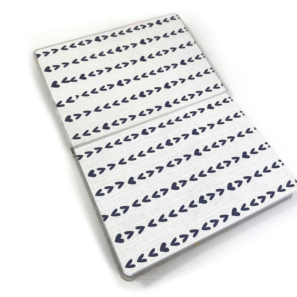 Notebook Pen and Phone Holder Hearts Cover A5 Hardback Notes Diary ...